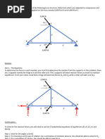 Method of Joints Solved Examples | PDF | Truss | Structural Engineering