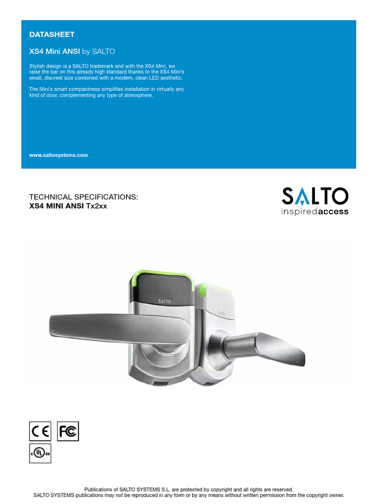 Salto Xs4 Mini Ansi | PDF