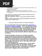 Douglass Learning To Read and Write | PDF | Frederick Douglass ...