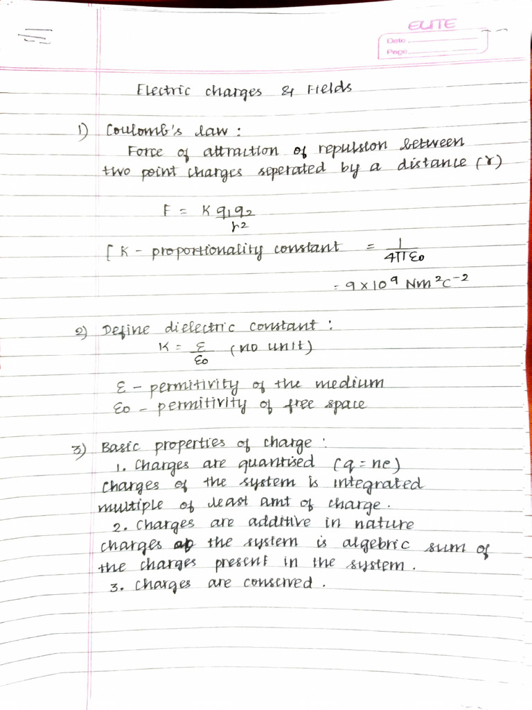 Electric Charges And Fields Pdf