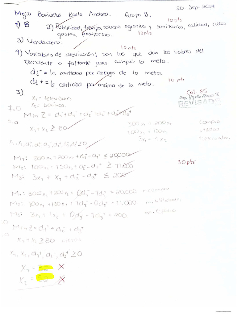 Examen U1 Inv Op Ii | PDF