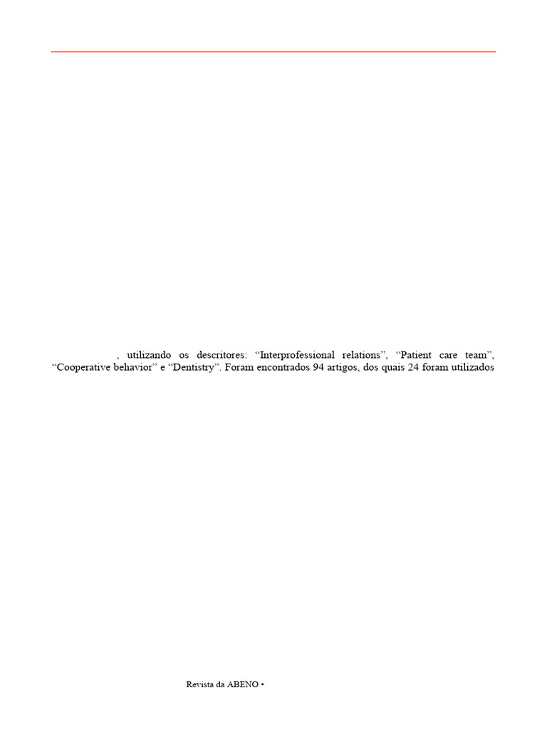 Odontologia e A Import Ncia Do Trabalho Interprofissional Na Área Da Saúde Panorama Brasileiro e ...