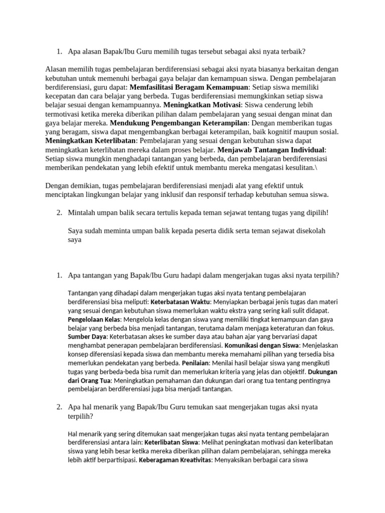 Apa Alasan Bapak | PDF