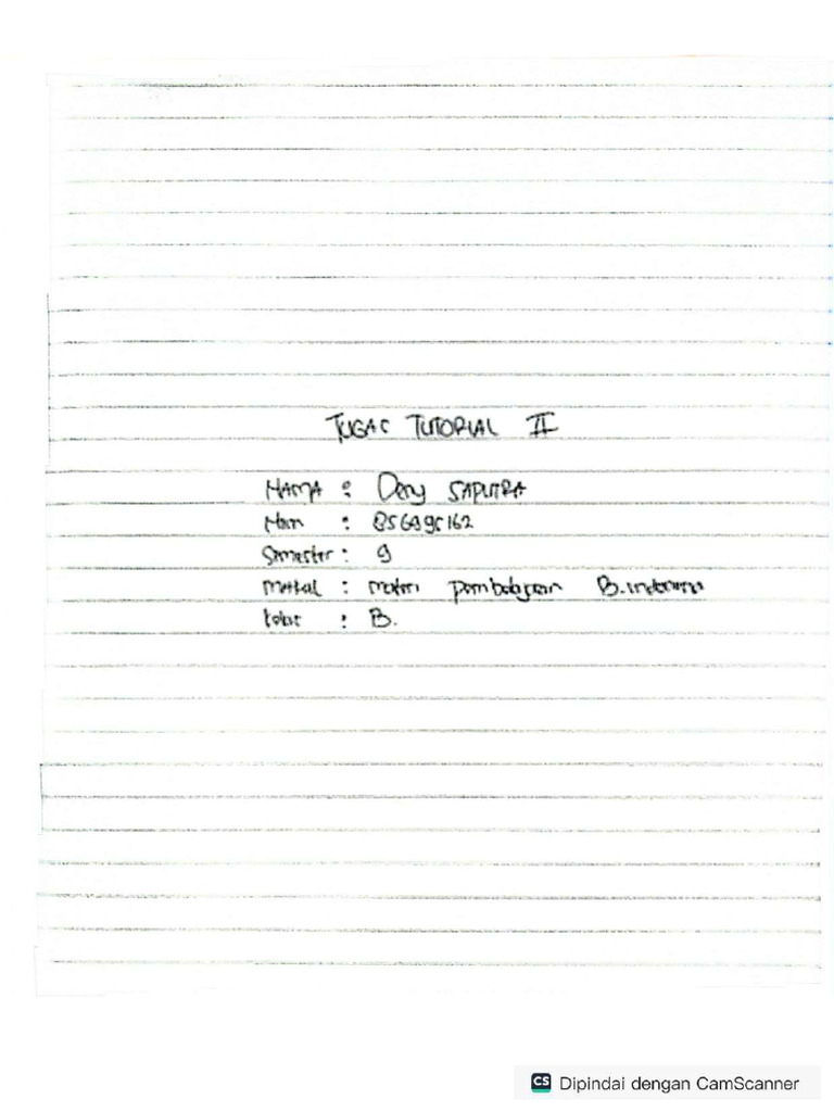 Tugas Tutorial 2 B. Indonesia | PDF