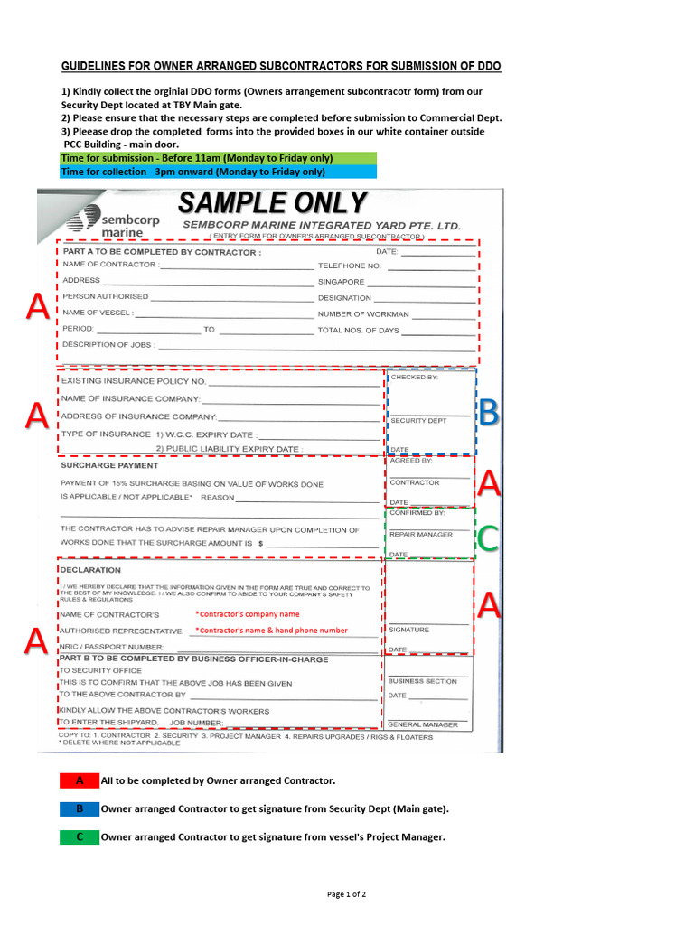 Owner Arranged Subcontractor DDO Guide | PDF