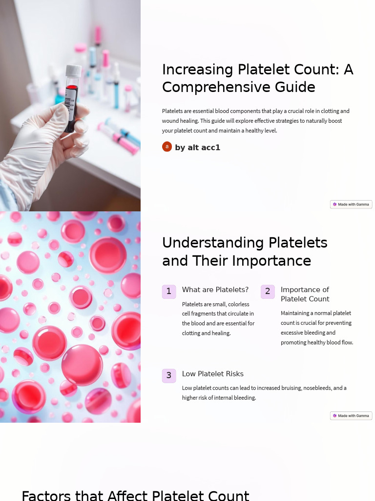 Increasing Platelet Count A Comprehensive Guide | PDF | Platelet | Vitamin