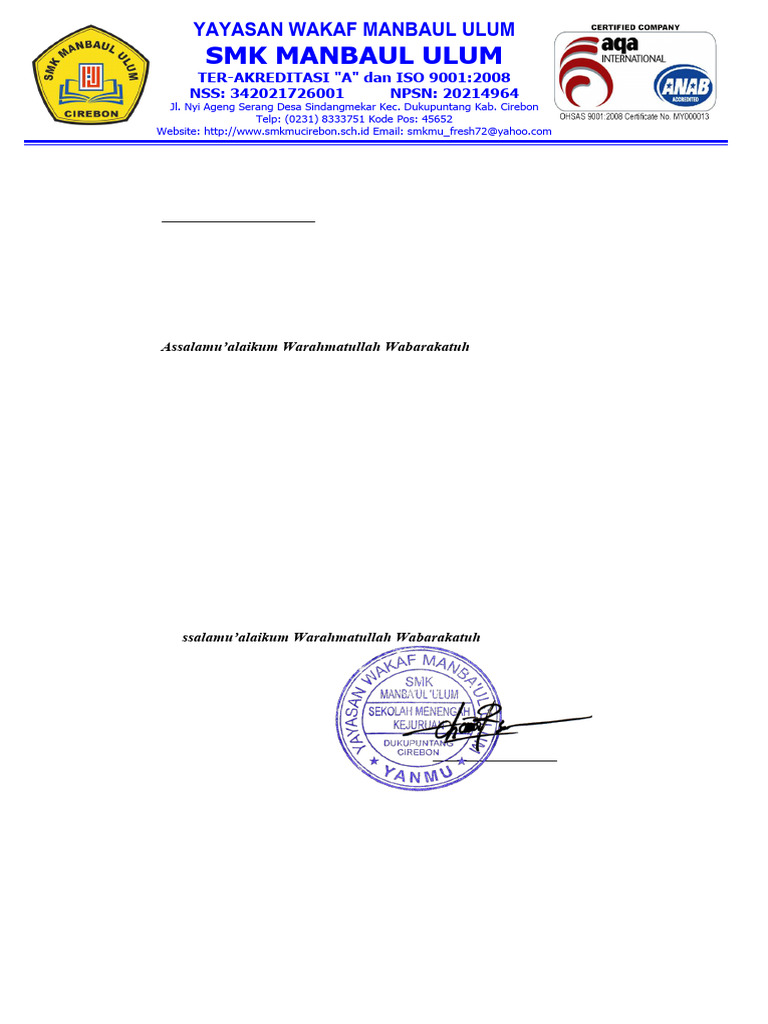 1 Warna Studio Studio Surat Permohonan Dispensasi PKL 2024 | PDF