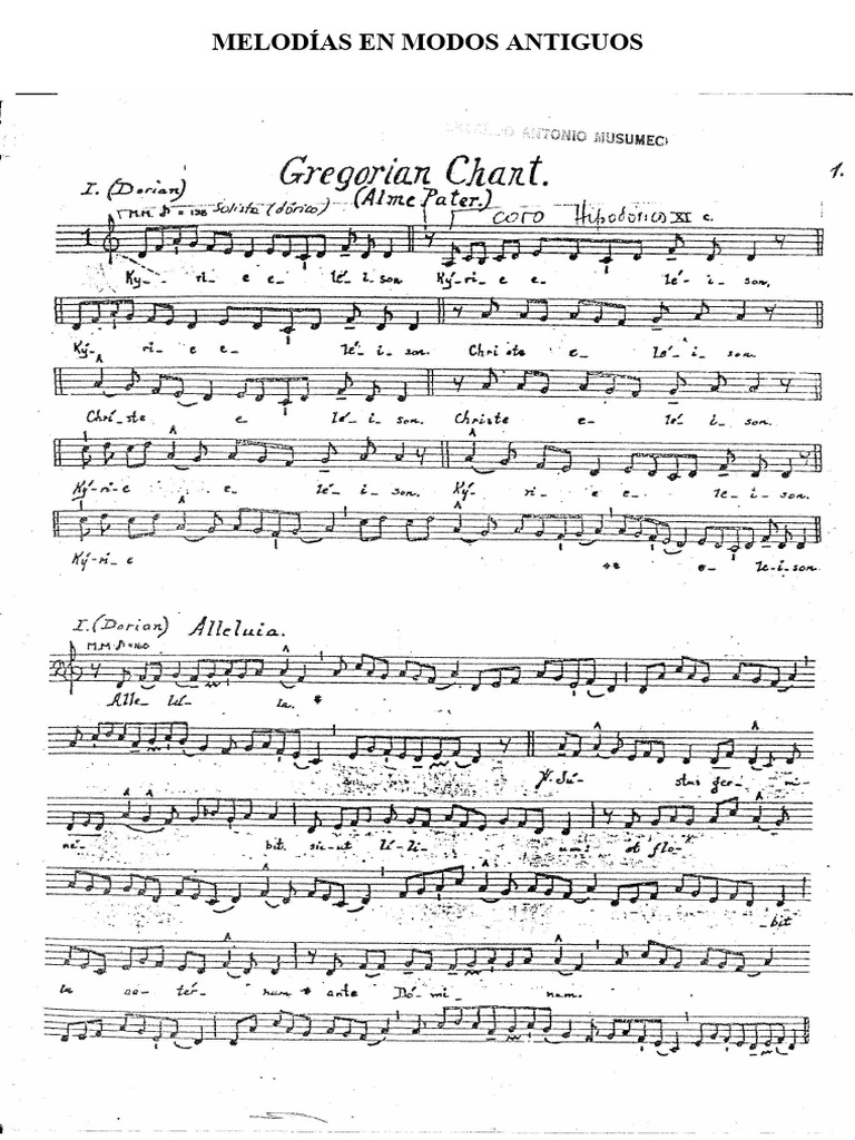 Melodías en Modos Antiguos | PDF