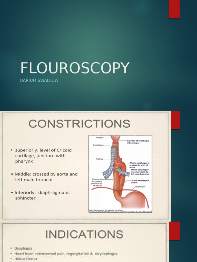Flouroscopy Basrium Swallow | PDF
