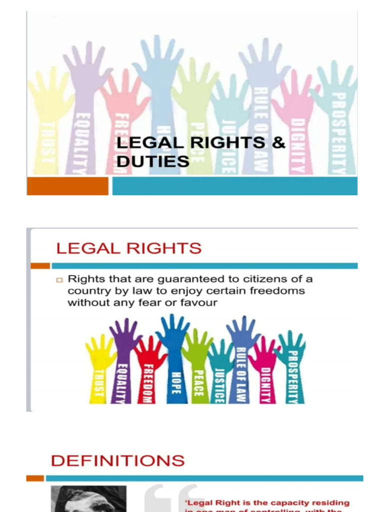 Legal Rights and Duties | PDF | Applied Philosophy | Justice