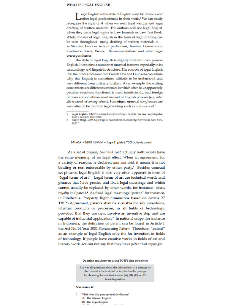 Reading Comprehension 1 | PDF