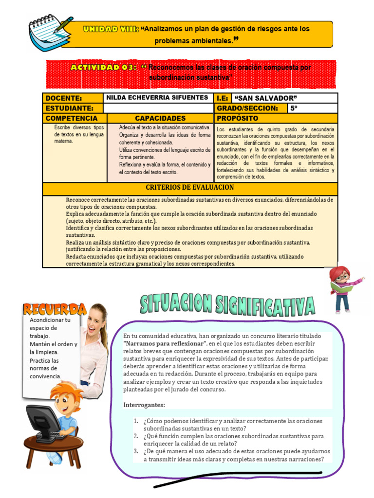 Actividad 3 - Viii Unidad | PDF | Oración (Lingüística) | Comunicación humana