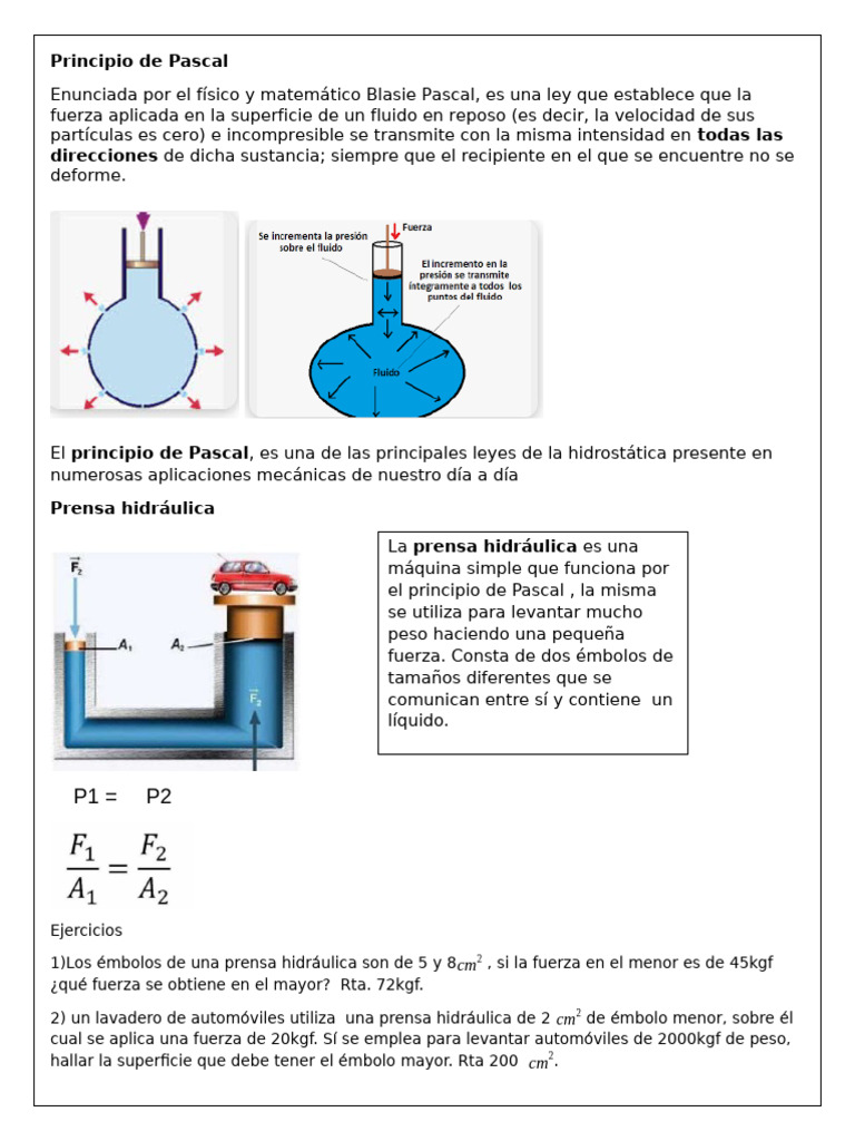 Principio de Pascal | PDF