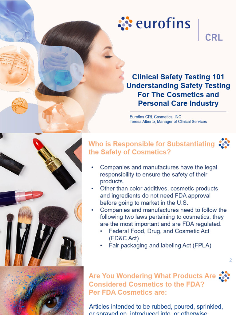Safety+Testing+ +Eurofins | PDF | Cosmetics | Federal Food