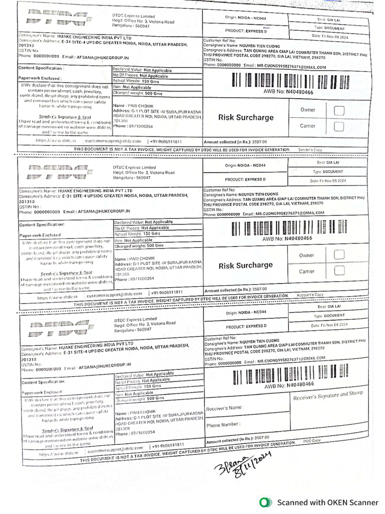 Courier_details | PDF