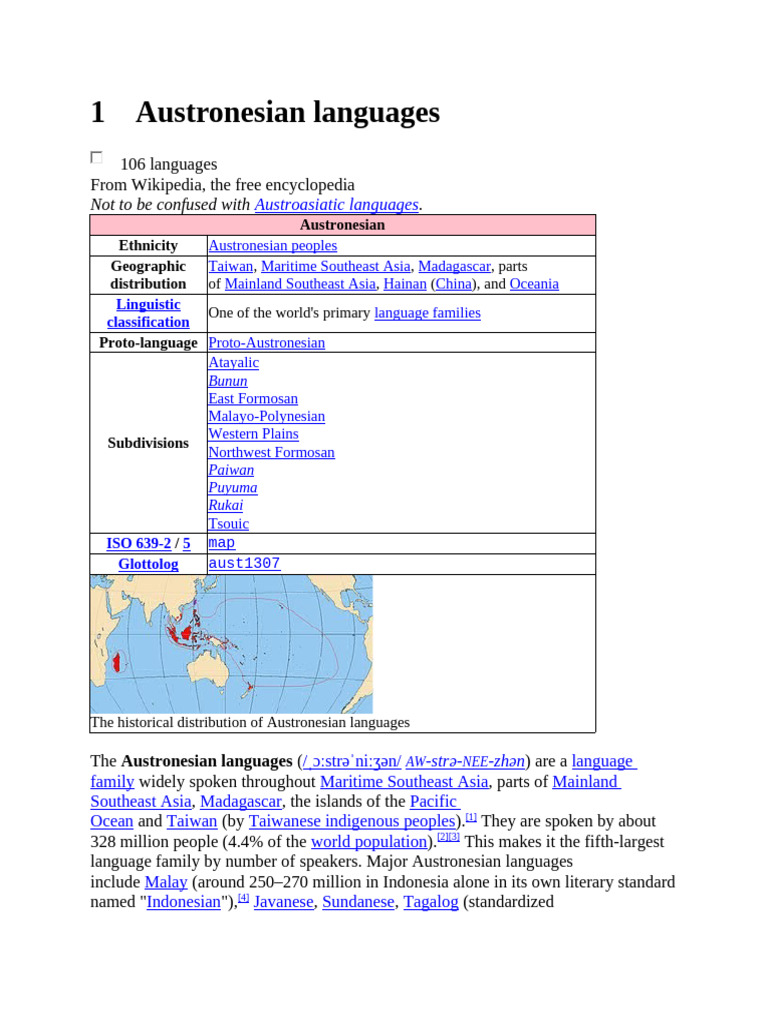Austronesian Languages | PDF | Linguistics | Languages Of Asia