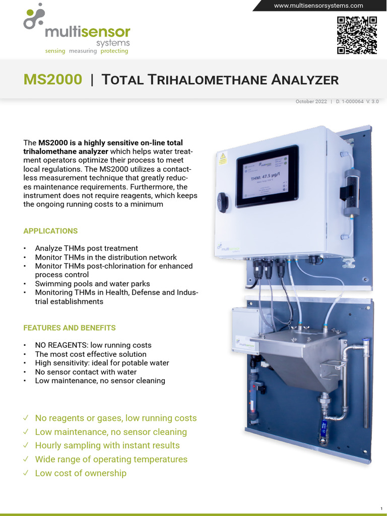 ms2000 Trihalomethanes THM Analyzer | PDF | Relay | Sensor