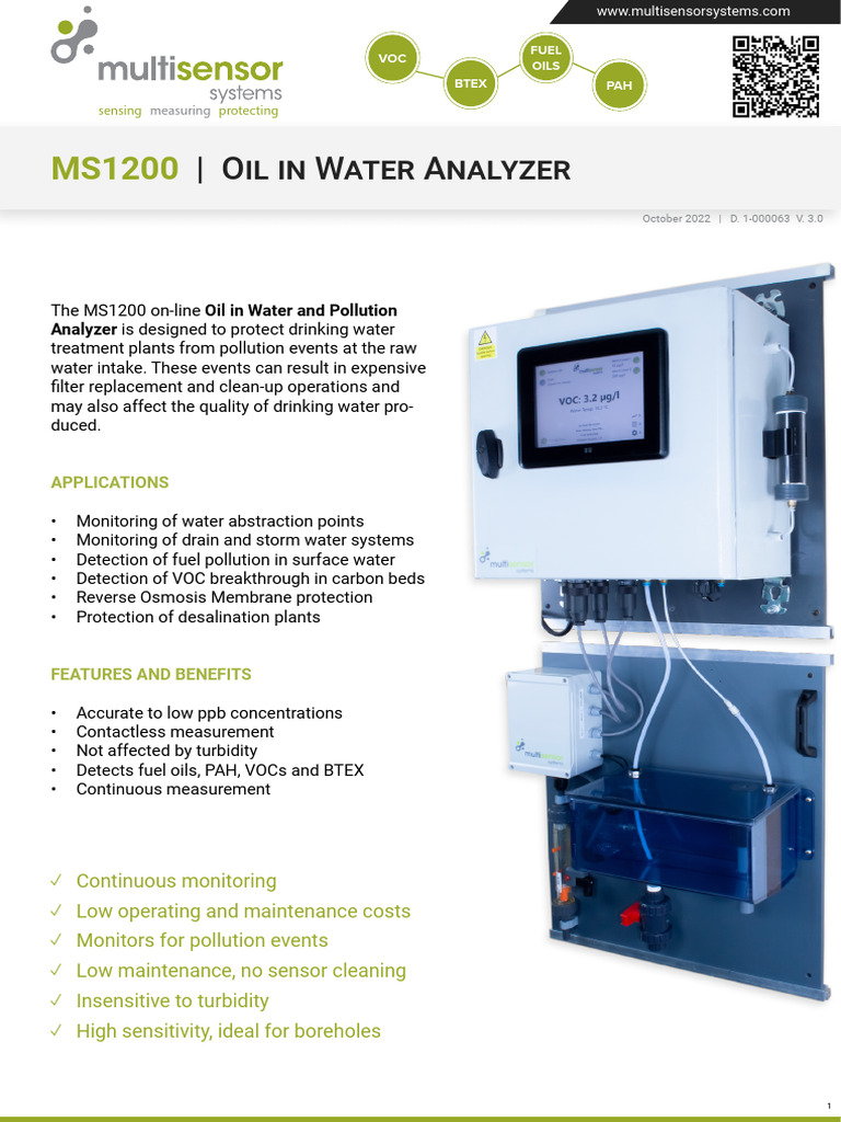ms1200 Oil in Water Analyzer | PDF | Water | Relay