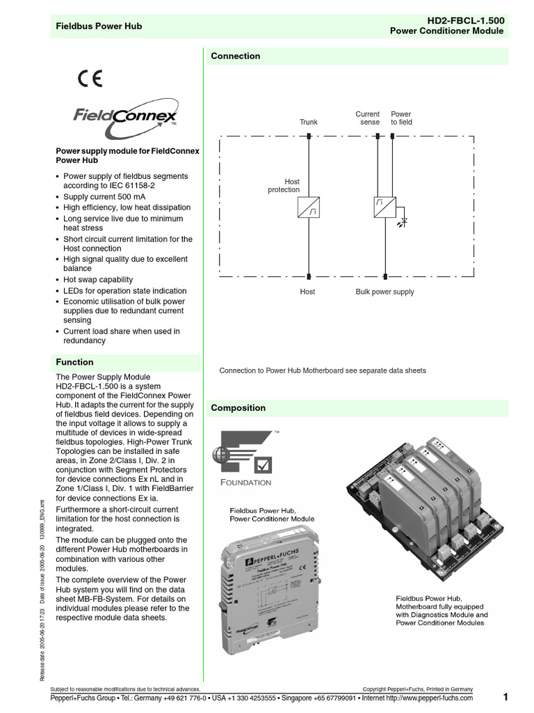 Field Connex Power Conditioner Module HD2-FBCL-1500 | PDF | Power ...