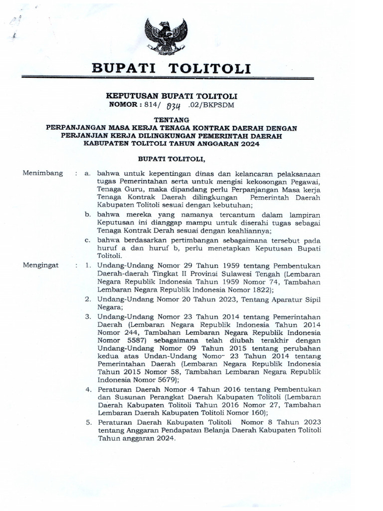 Perpanjangan SK TKD Guru Tahun 2024 | PDF