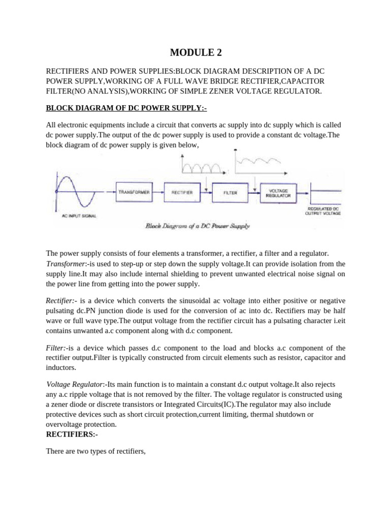 Rectifiers&Dc Supply Notes | PDF | Rectifier | Power Supply