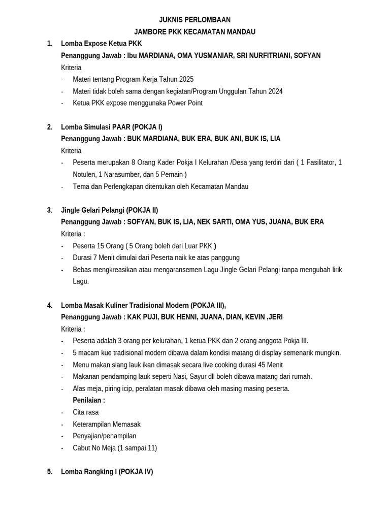 JUKNIS PERLOMBAAN | PDF