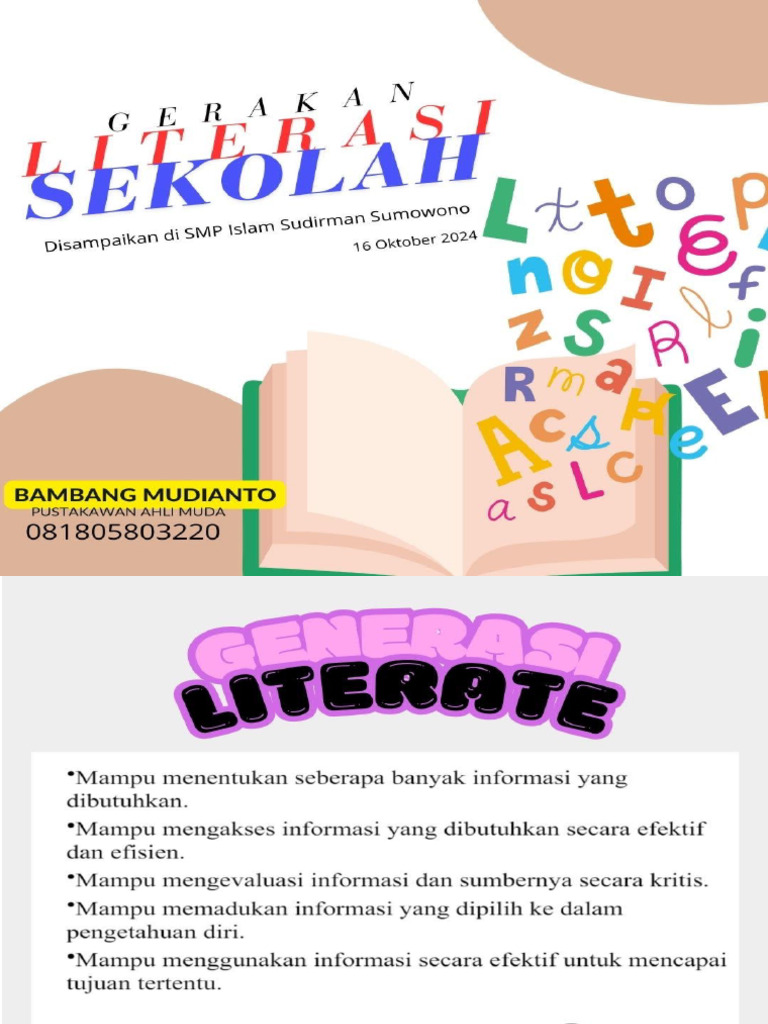 Gerakan Literasi Sekolah | PDF