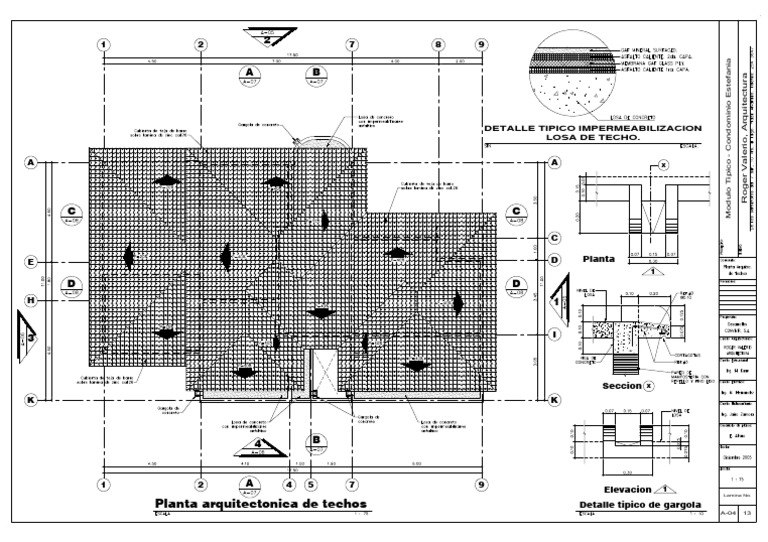 Planta Arquitectónica de Techo | PDF