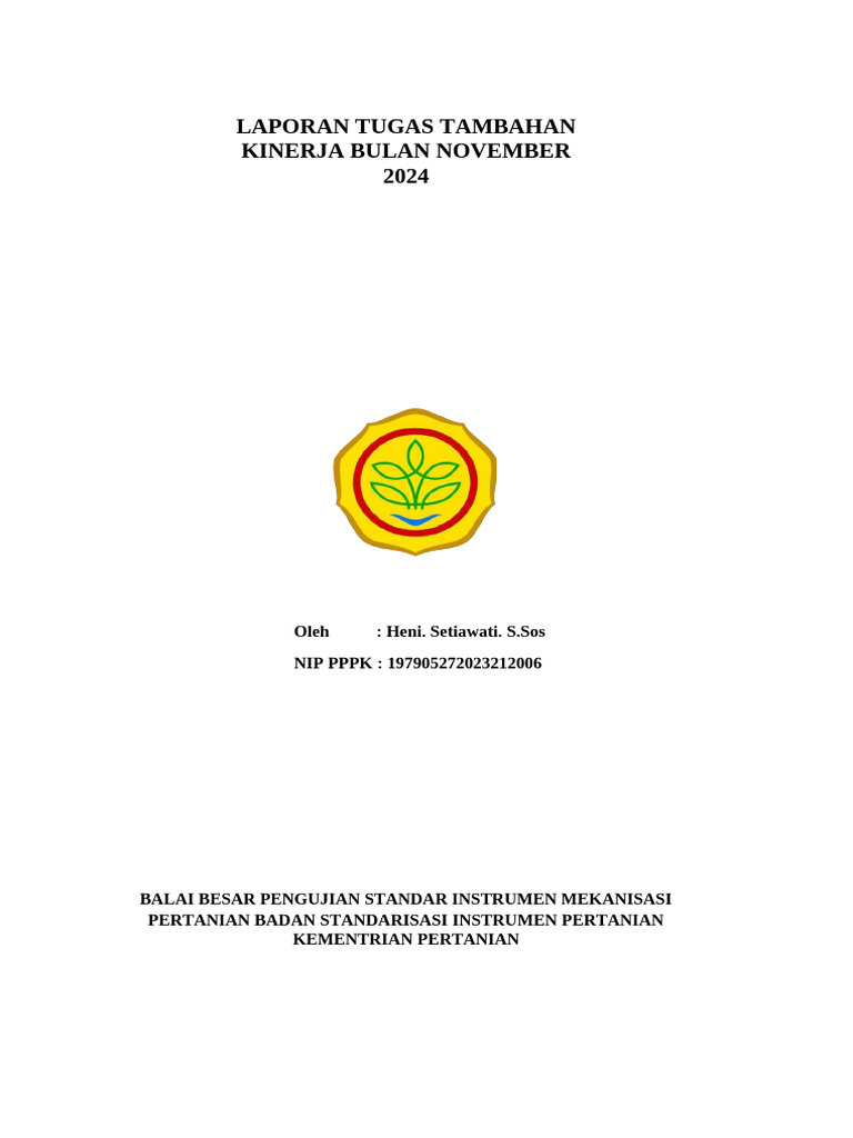 Laporan Kinerja Bulanan BBPSI Mektan | PDF