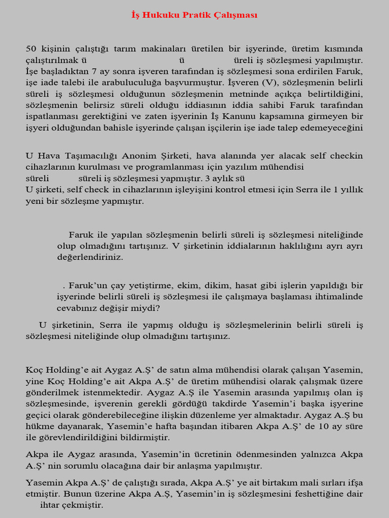 İş Pratik 1 | PDF