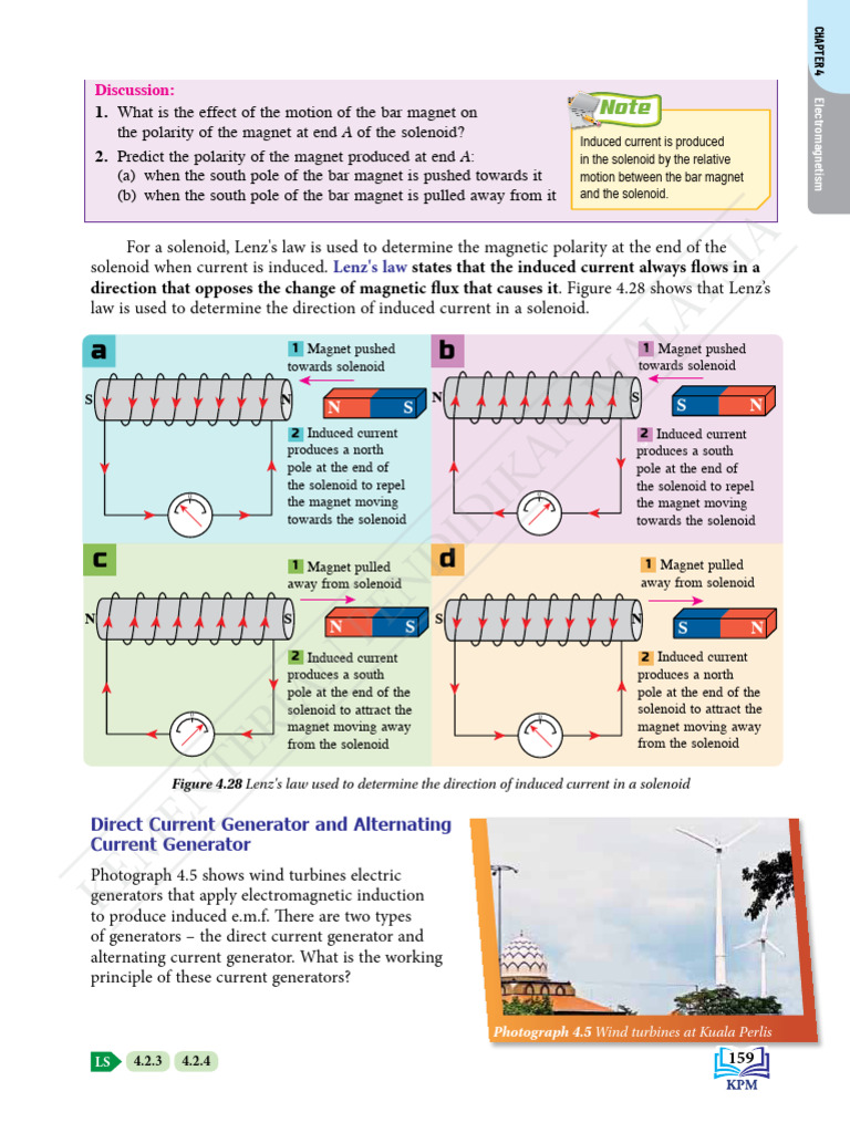 Physics - Lenz's law | PDF | Electromagnetic Induction | Electric Generator