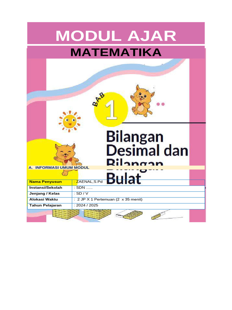 BAB 1 - MA Matematika Kls 5 (datadikdasmen.com) | PDF