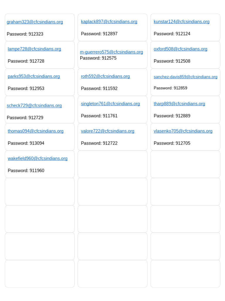 Labels - Email and Password | PDF