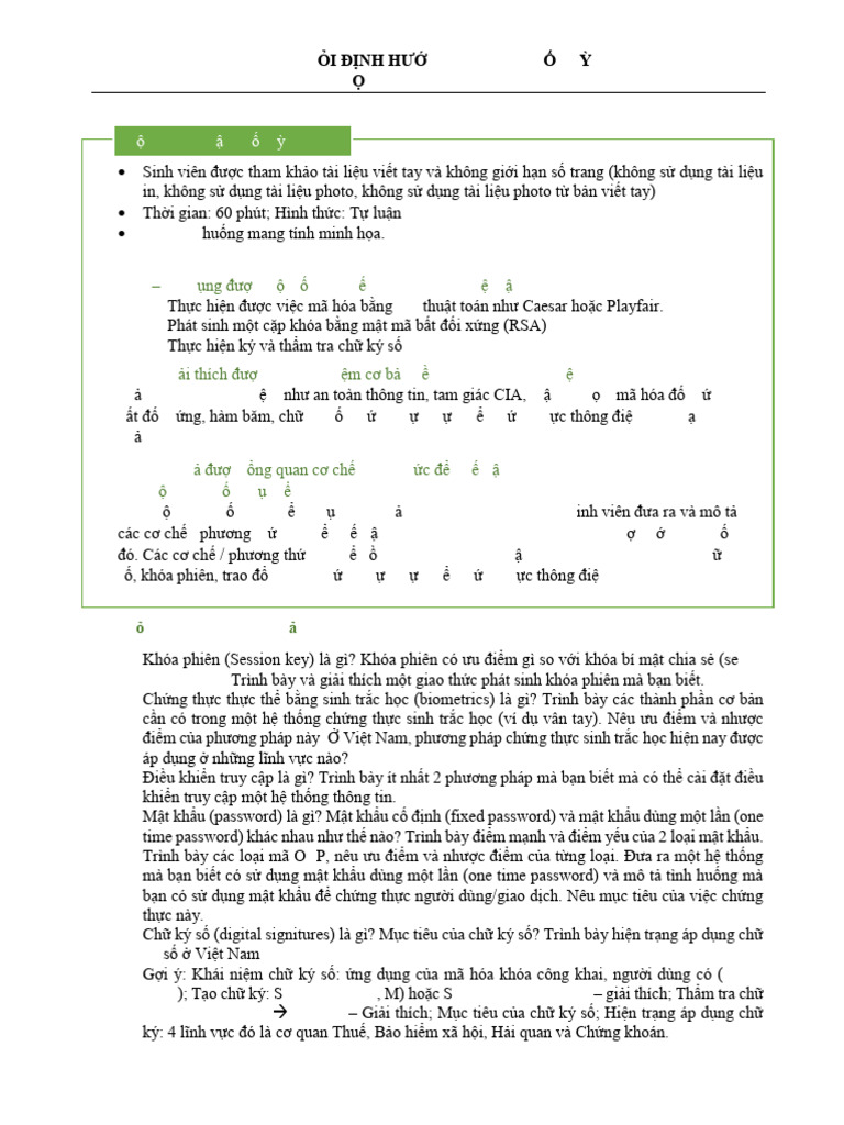 ATTT - OnThi CK HK1 2024 2025 | PDF