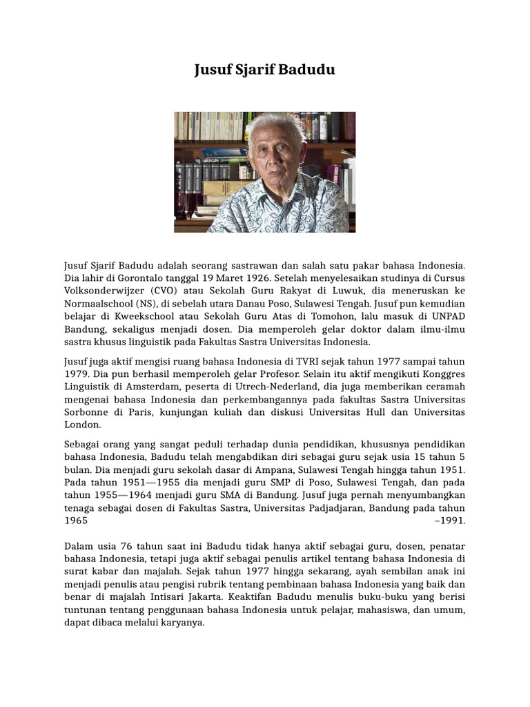 Jusuf Sjarif Badudu | PDF