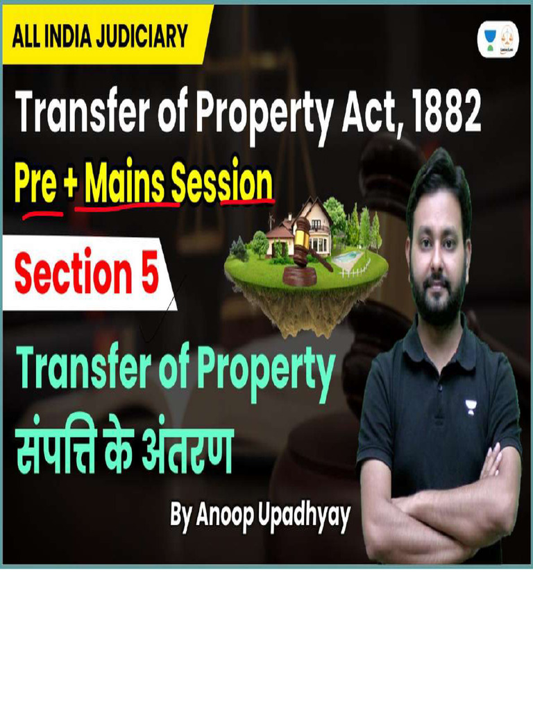Transfer of Property Act Section 5 431 | PDF