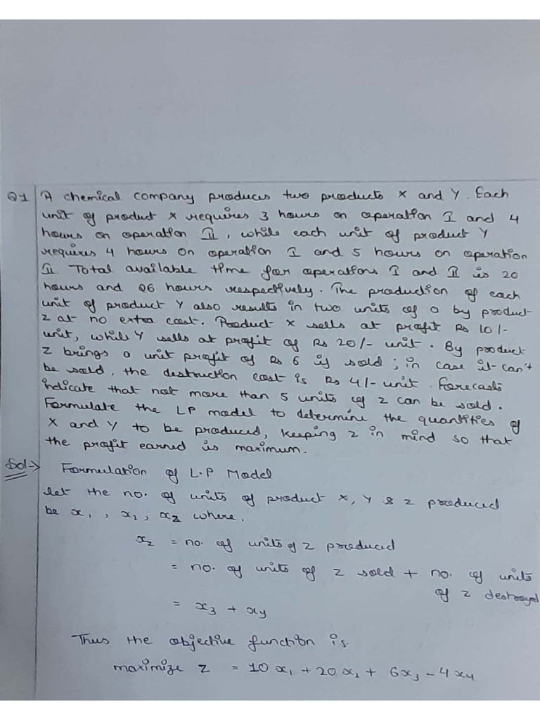 Or Assignment 1 Unit 1 | PDF