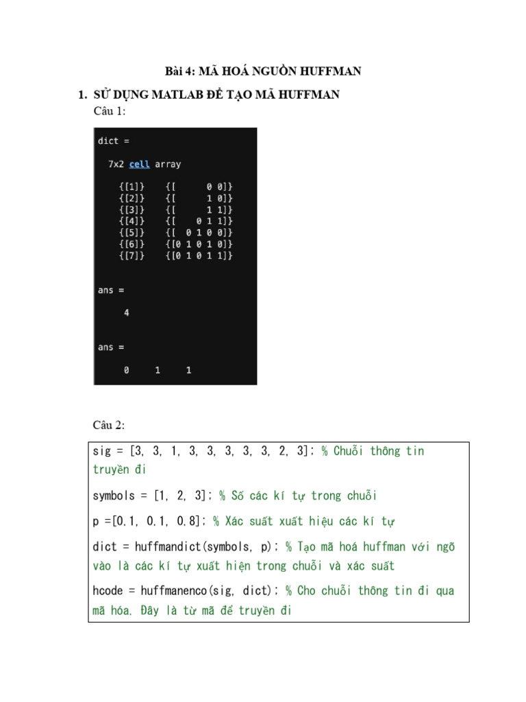Mã Hoá Ngu N Huffman | PDF