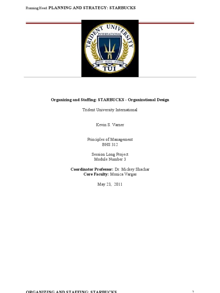 Starbucks Organizational Strategy Review | PDF | Starbucks ...