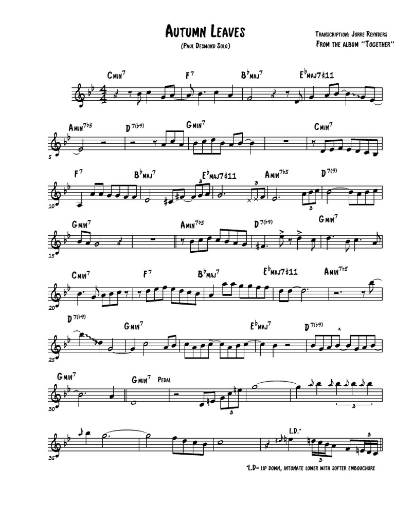 Autumn Leaves (Bb-Instruments) | PDF