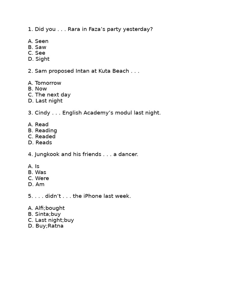 Simple Past Practice 1 | PDF