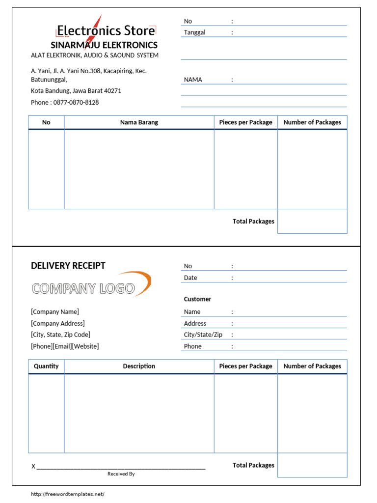 Delivery Receipt | PDF