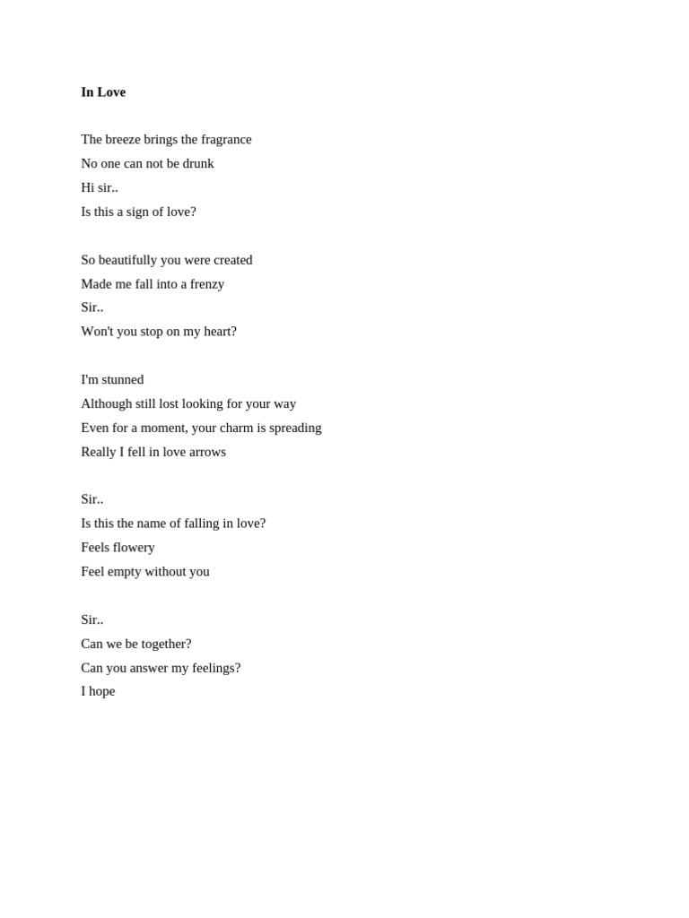 Poetic Musings on Love | PDF