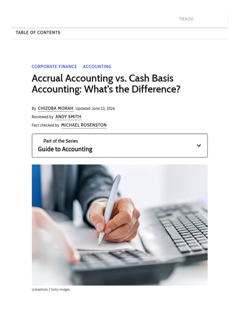 Accrual vs. Cash Basis Accounting | PDF | Depreciation | Basis Of Accounting