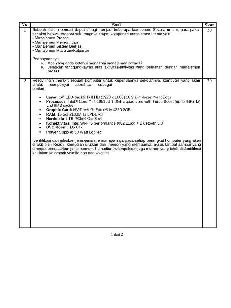 Naskah MSIM4201 The 1 | PDF