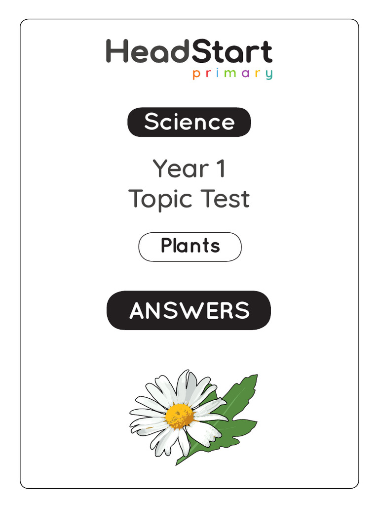 Y1 Science Topic Test-PLANTS-ANSWERS | PDF | Trees | Leaf