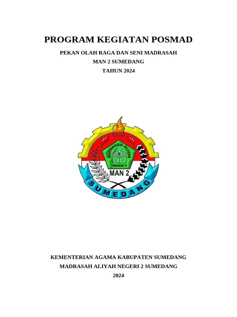 Program Kegiatan Posmad 2024 | PDF