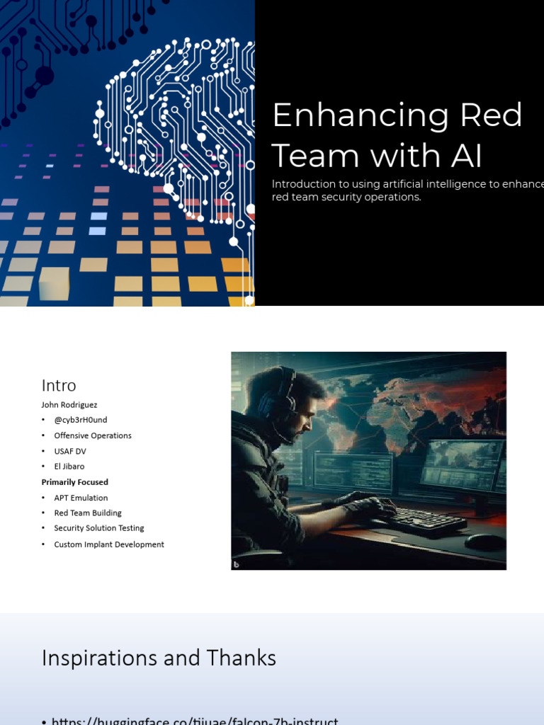 UTF-8=''John B - Enhancing Red Teaming with AI and ML | PDF | Artificial Intelligence ...