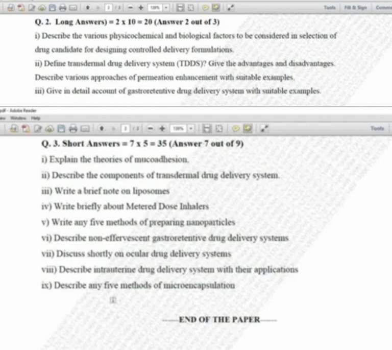 NDDS Question Paper 2022 | PDF