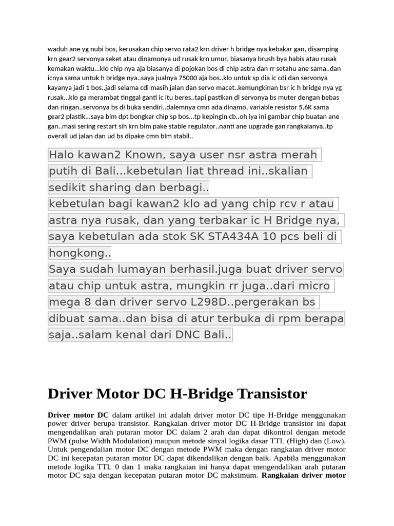 Seputar Chip NSR Astra | PDF